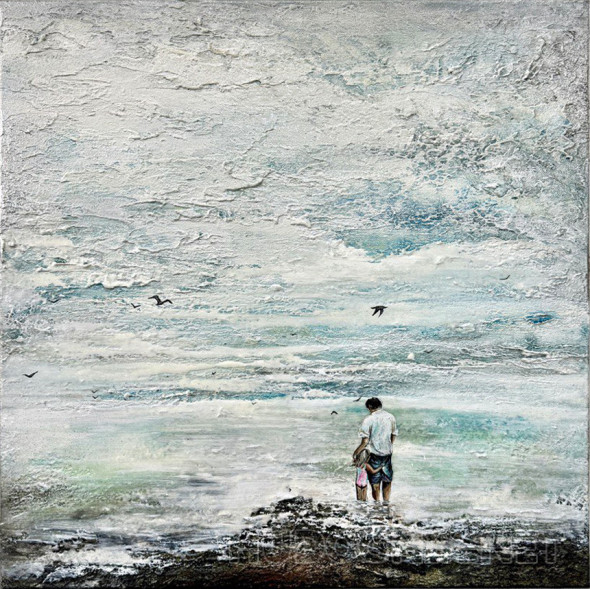 Картина Душевные встречи Размеры 50x50 Год 2025 Цена 40000 рублей Художник Елисеева Ксения