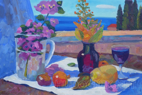 Картина бокал вина. Размеры: 50x34, Год: 2017, Цена: 30000 рублей ...