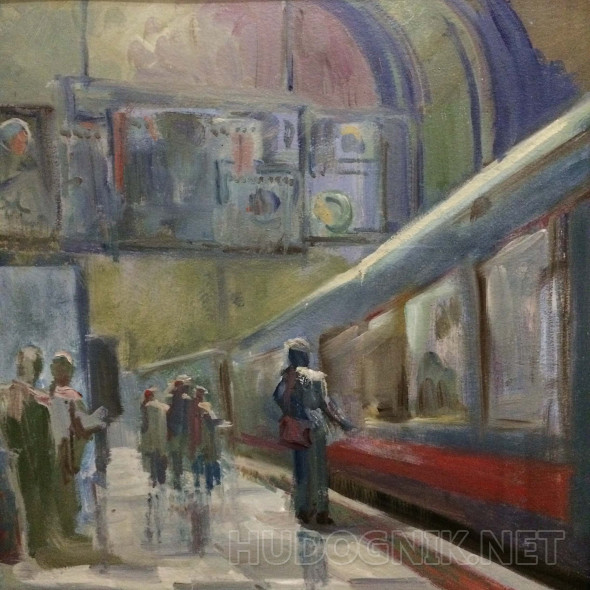 Картина Метро. Размеры: 50x50, Год: 2017, Цена: 4200 рублей Художник ...