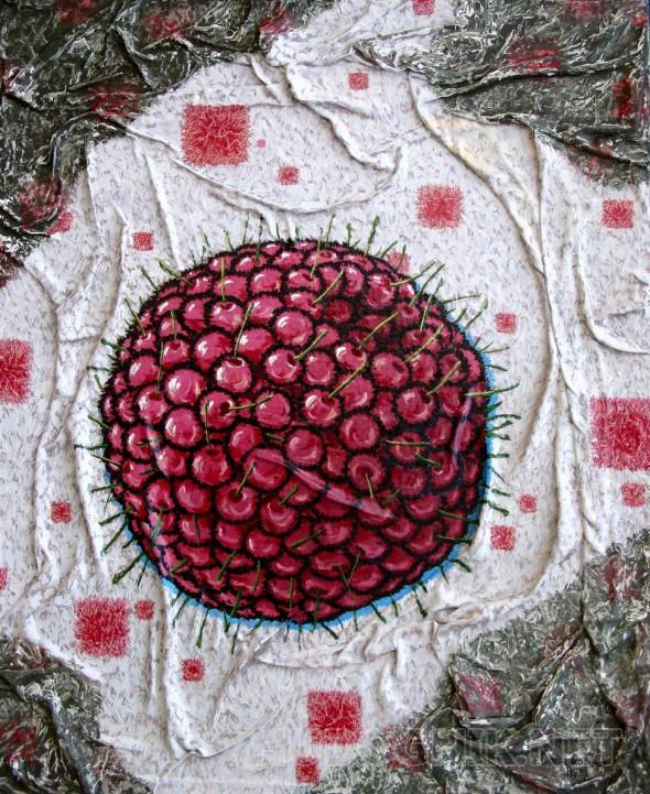 Картина Вишни.. Размеры: 45x55, Год: 1998, Цена: 14000 рублей Художник ...