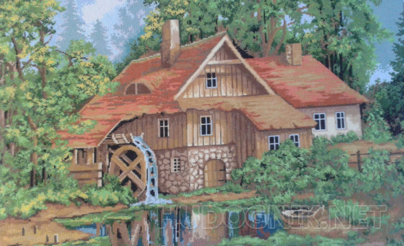 Картина Мельница у пруда. Размеры: 66x45, Цена: 40000 рублей Художник ...