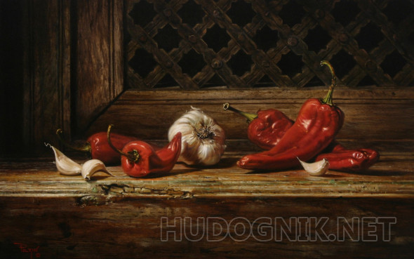 Картина Перец с чесноком. Размеры: 50x40, Год: 2019, Цена: 45000 рублей ...