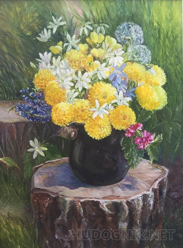 Картина Букет одуванчиков Размеры 30x40 Год 2019 Цена 2499 рублей Художник Ануфриева Анна