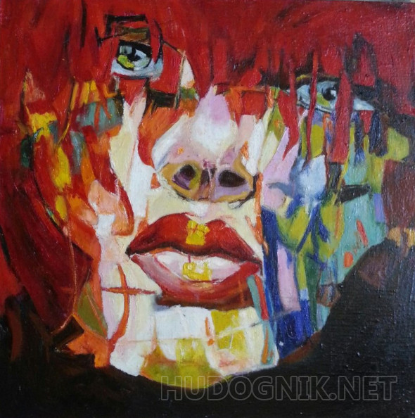 Картина Портрет Размеры 50x50 Год 2014 Цена 8700 рублей Художник Макеева Наталья Валериевна