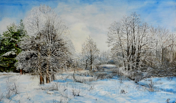 Pintura Un día de invierno. Tamaño: 50x30, Año: 2012, Precio: 178 euro ...