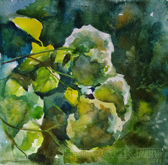 Картина Гортензии Размеры 30x30 Год 2021 Цена 2800 рублей Художник Рипа Елена Моисеевна