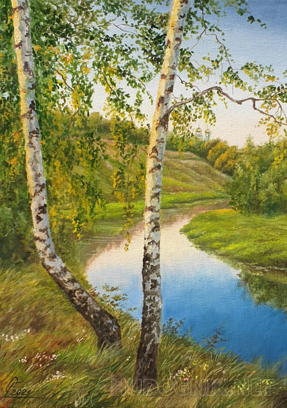 Картина Березки Размеры 30x40 Год 2021 Цена 4000 рублей Художник Овчинникова Екатерина