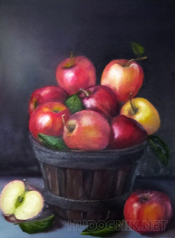 Картина Яблочный спас Размеры 30x40 Год 2021 Цена 4400 рублей Художник Ткаченко Елена