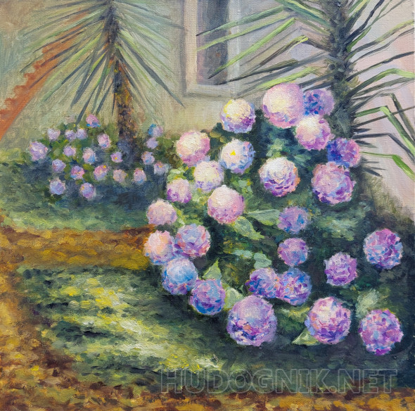 Картина Гортензии Размеры 30x30 Год 2021 Цена 45000 рублей