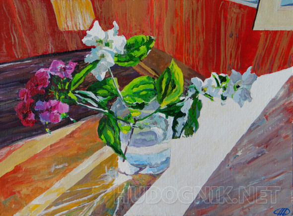 Картина Букетик Размеры 39x29 Год 2022 Цена 6000 рублей Художник Дубровская Татьяна