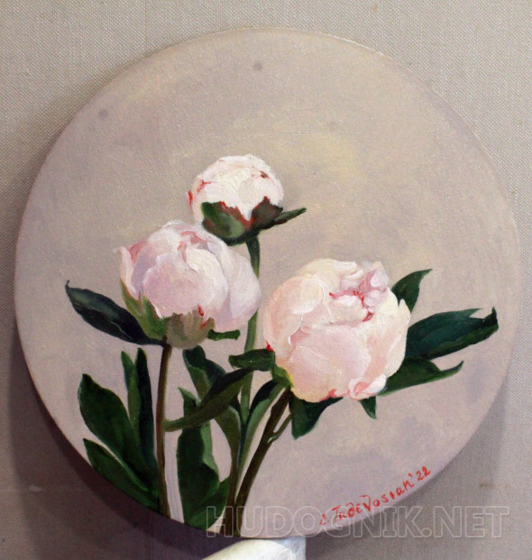 Картина Пионы Размеры 30x30 Год 2022 Цена 3500 рублей Художник