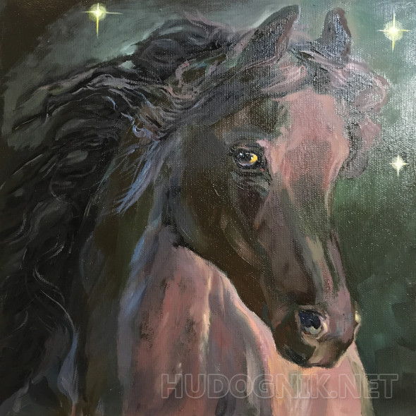 Картина Лошадь Размеры 30x30 Год 2022 Цена 3500 рублей Художник