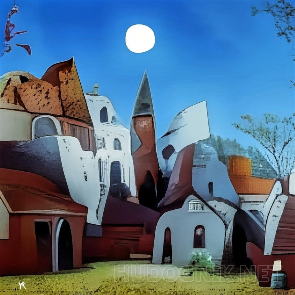 Картина Городок. Размеры: 40x40, Год: 2017, Цена: 15000 рублей Художник ...