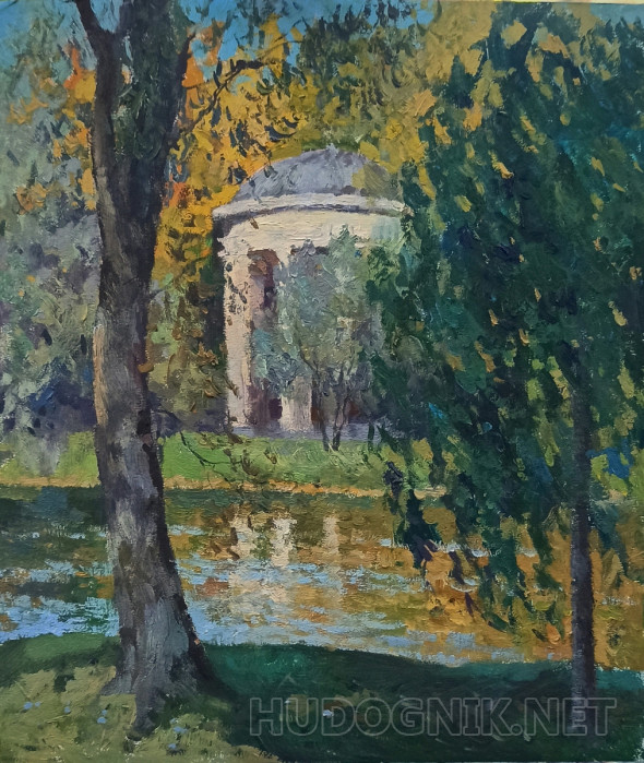 Картина Беседка Размеры 35x40 Год 2022 Цена 15000 рублей Художник Горюнова Ольга Евгеньевна