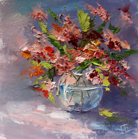 Картина Весенний букетик Размеры 20x20 Год 2023 Цена 2000 рублей Художник Петерс