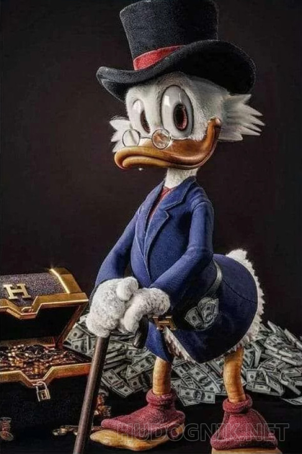 Картина Скрудж Макдак с тростью Размеры 40x70 Год 2023 Цена 37400 рублей Художник