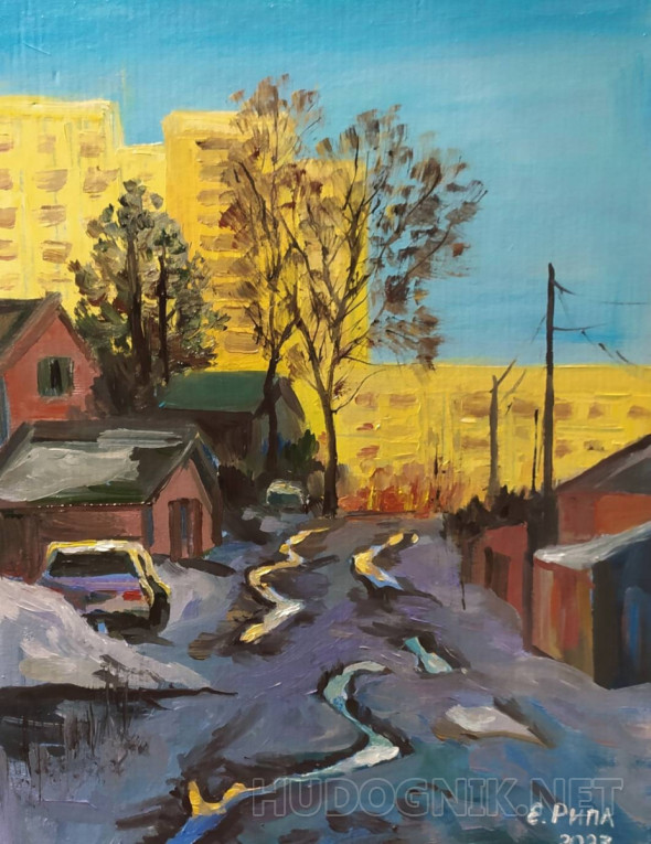 Картина Март Размеры 30x40 Год 2023 Цена 3500 рублей Художник Рипа Елена Моисеевна