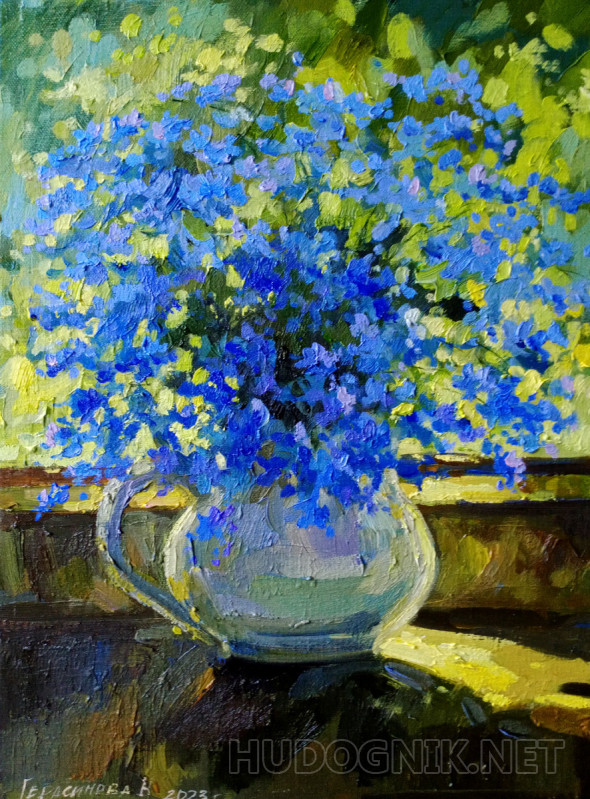 Картина Букетик незабудок. Размеры: 30x40, Год: 2023, Цена: 7000 рублей ...