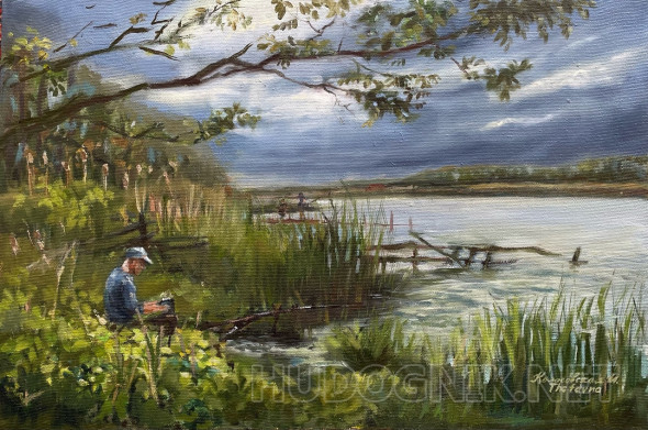 Картина На рыбалке. Размеры: 60x40, Год: 2023, Цена: 26000 рублей ...